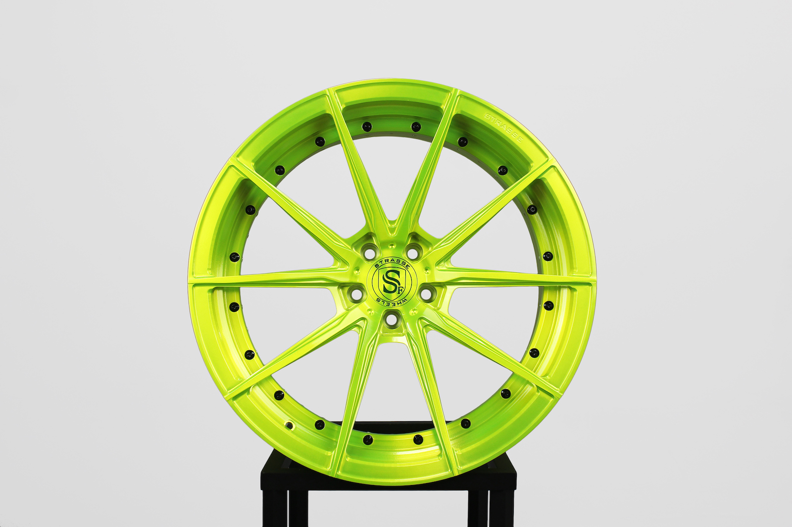 SV10 Deep Concave Duoblock - Brushed Lime Green - Strasse Wheels