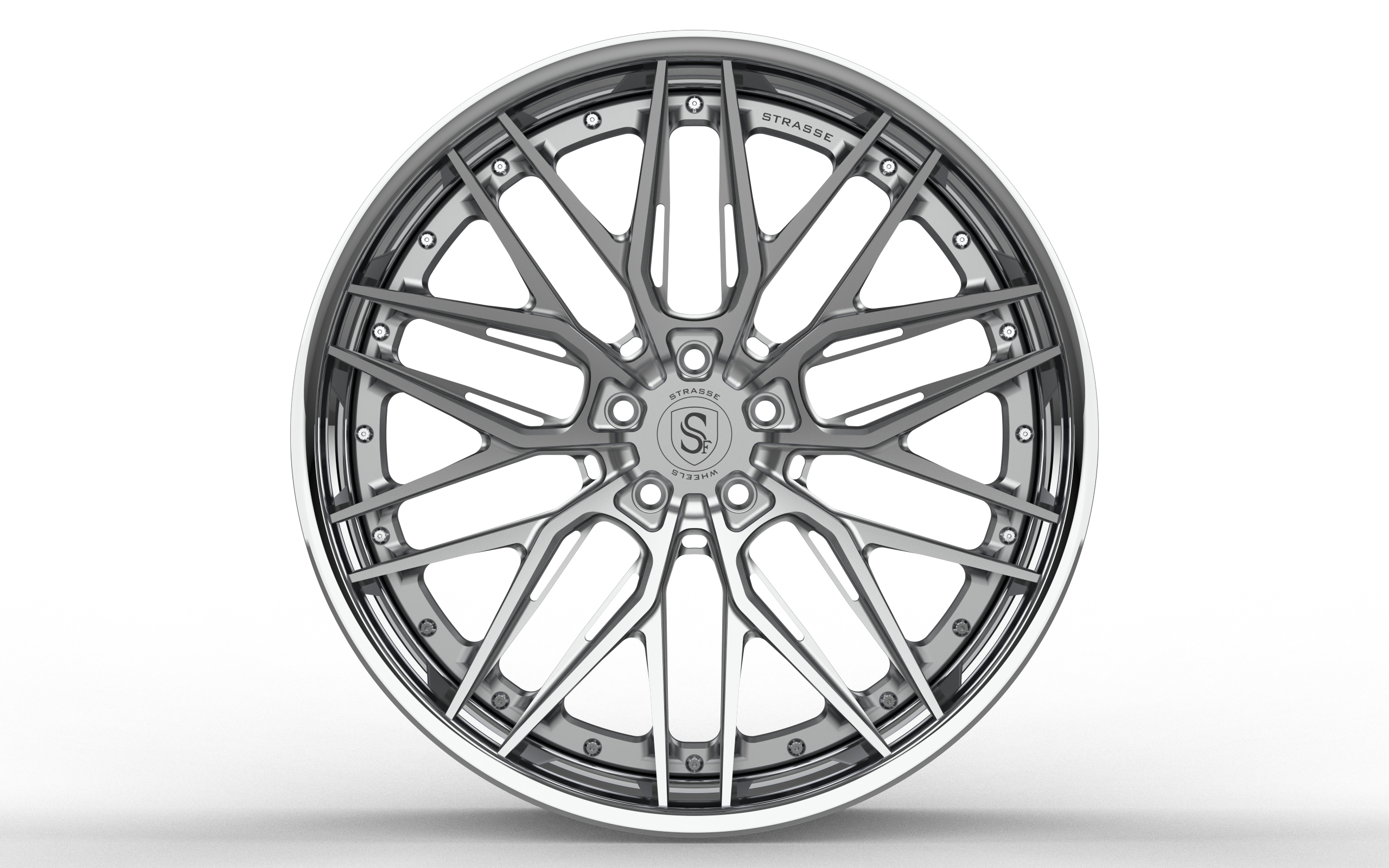 SV10M-RS Deep Concave FS - Silver & Polished - Strasse Wheels