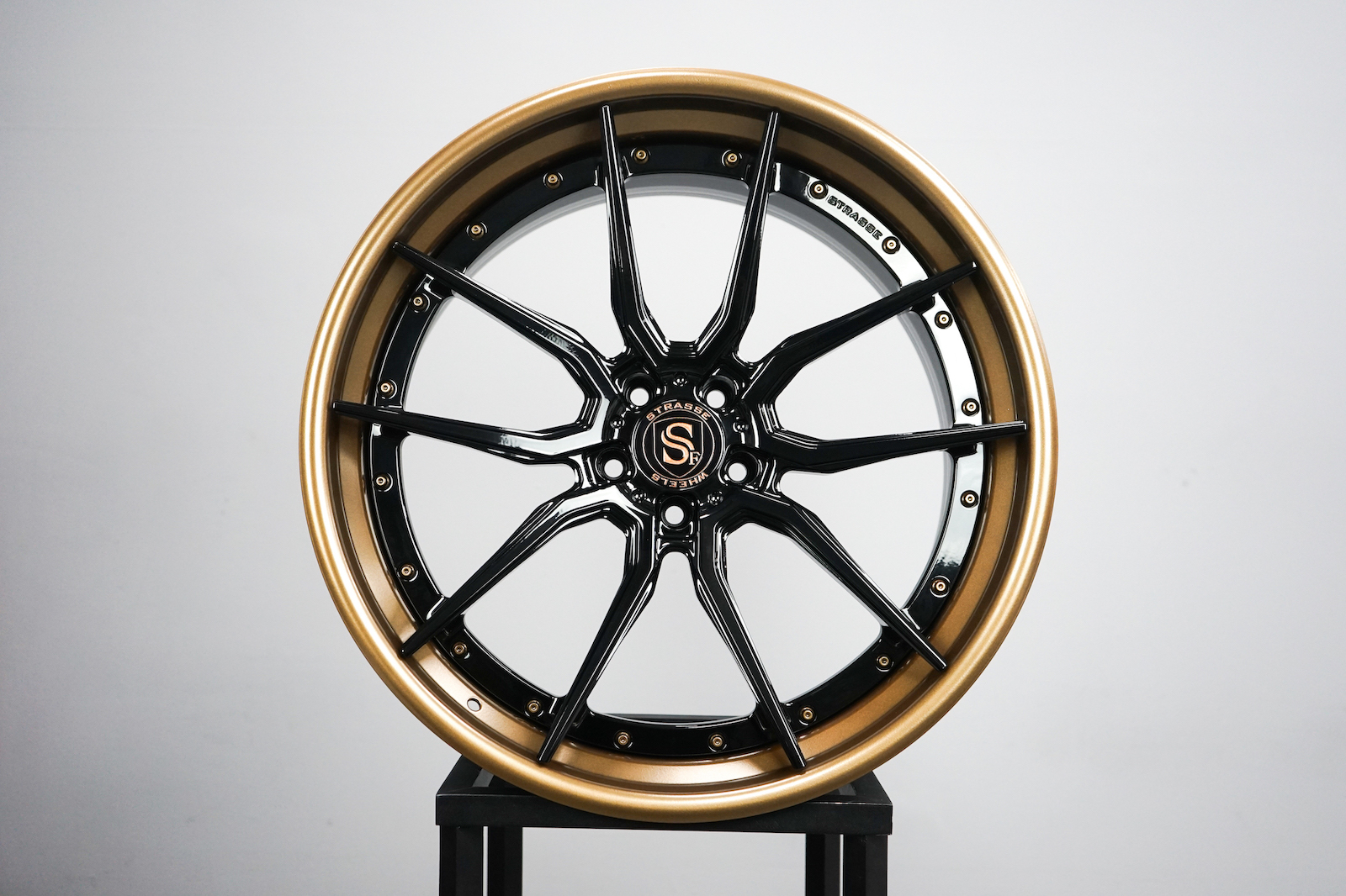 SV5 Deep Concave FS - Gloss Black & Bronze - Strasse Wheels