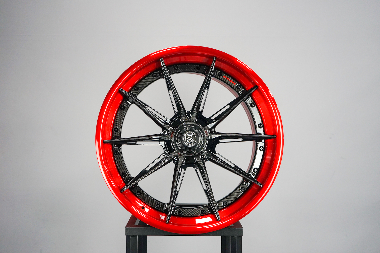 SV10-RS Deep Concave FS - Carbon Fiber & Gloss Brushed Red