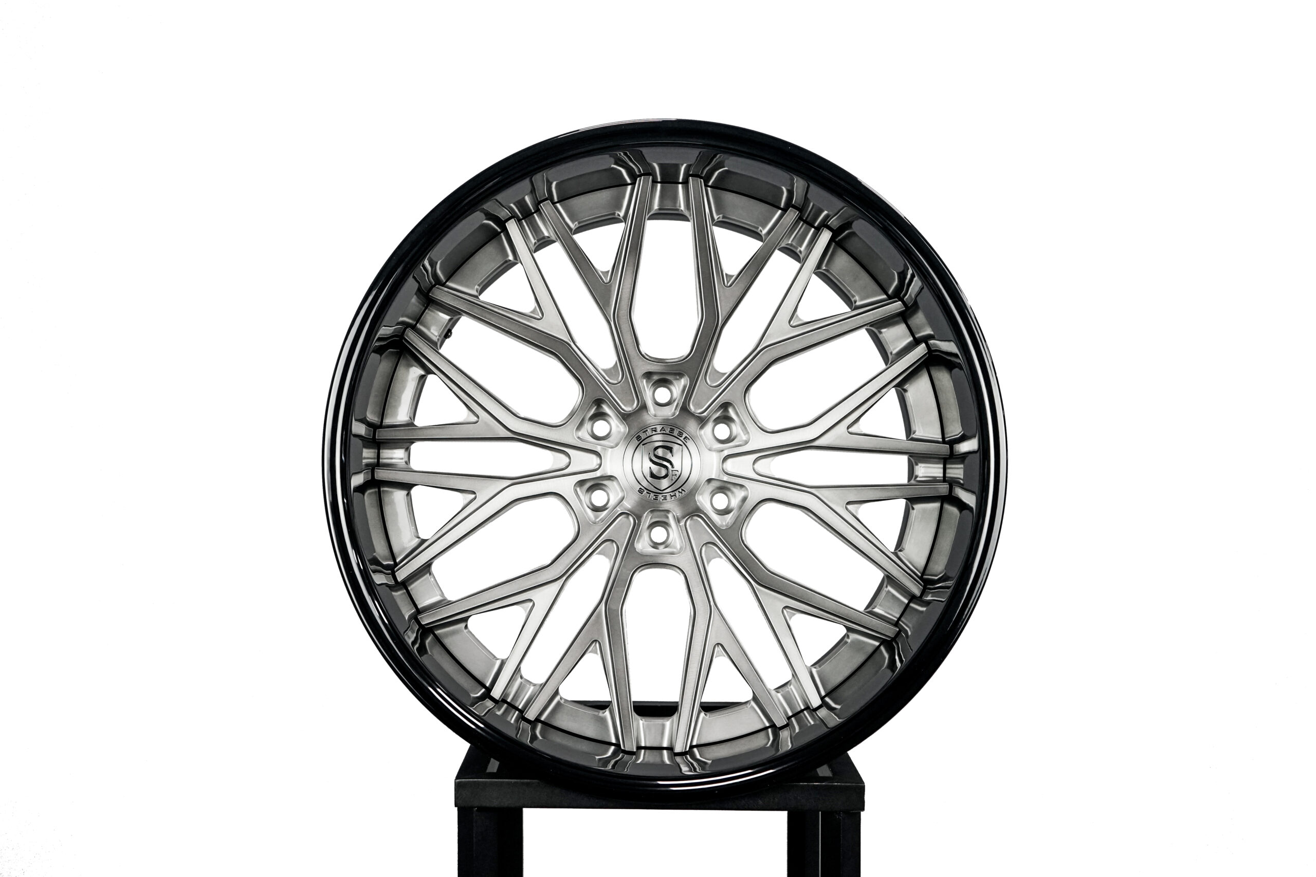 SV12M Deep Concave FS - Gloss Brushed Titanium & Gloss Black