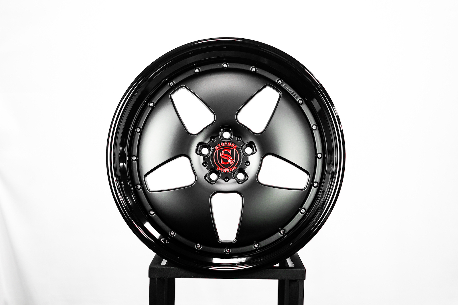 RF5 Retro Series - Satin Black & Gloss Black - Strasse Wheels