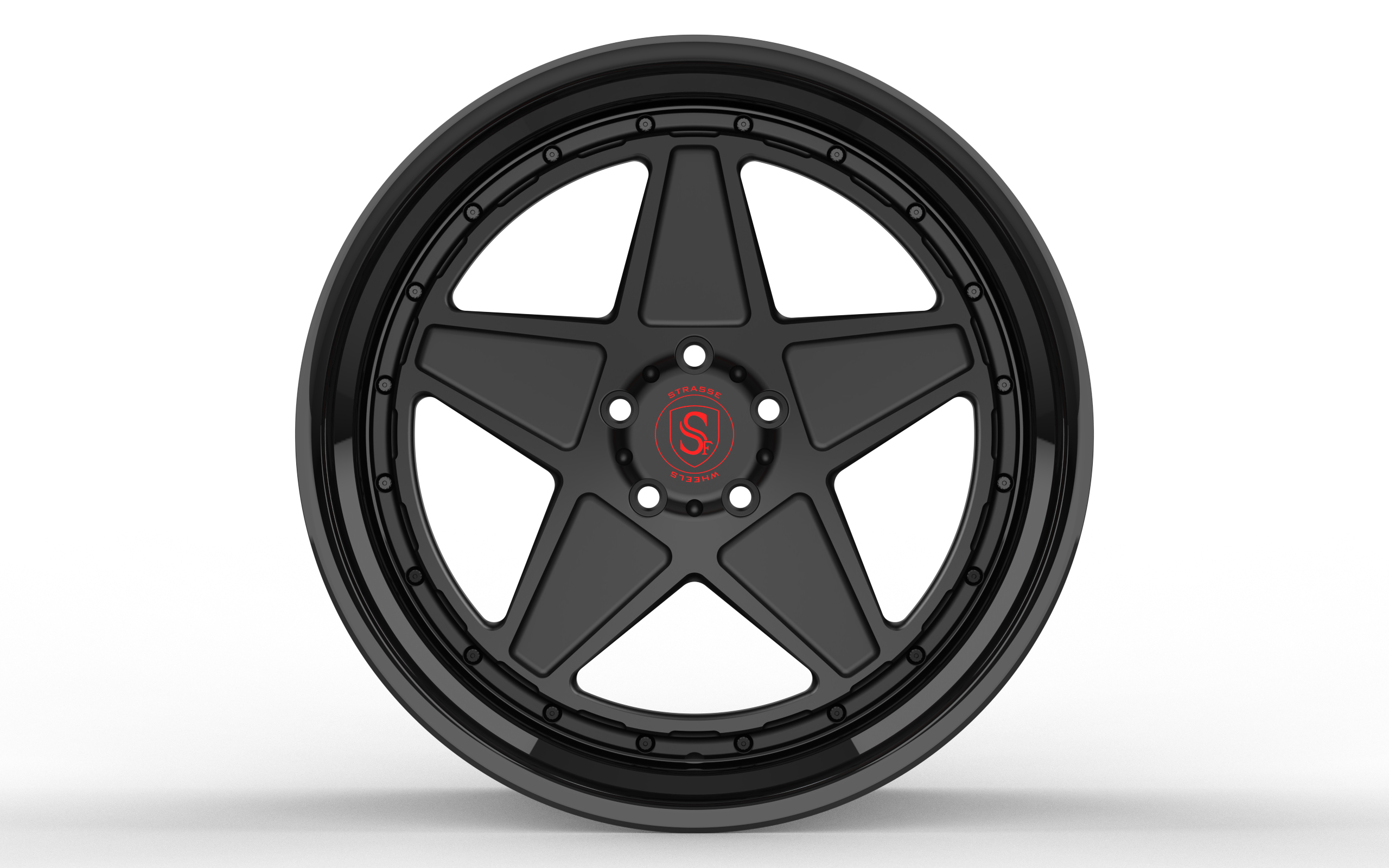 F5 Track Series - Satin Black & Gloss Black - Strasse Wheels