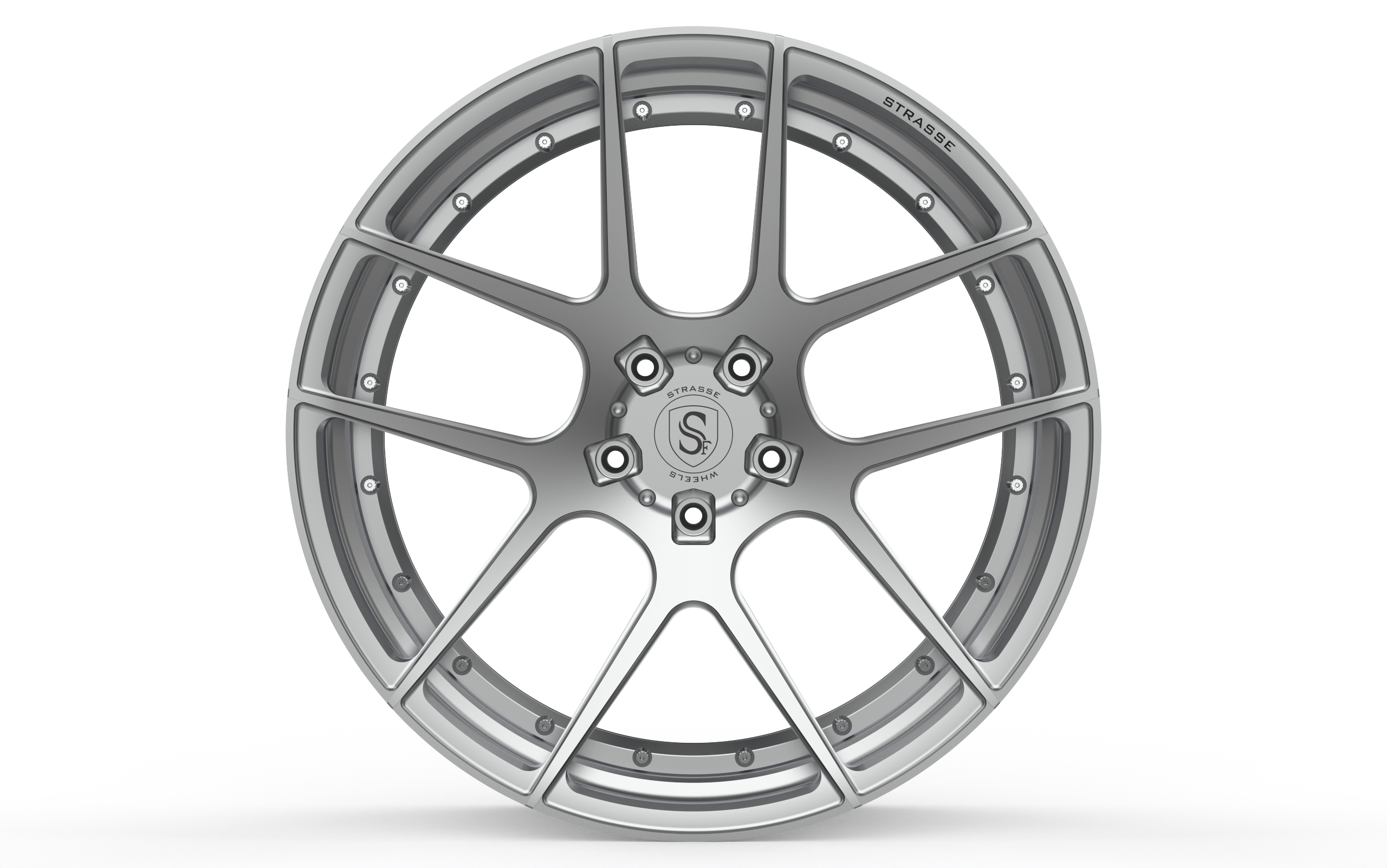 SM5 Deep Concave Duoblock - Silver - Strasse Wheels