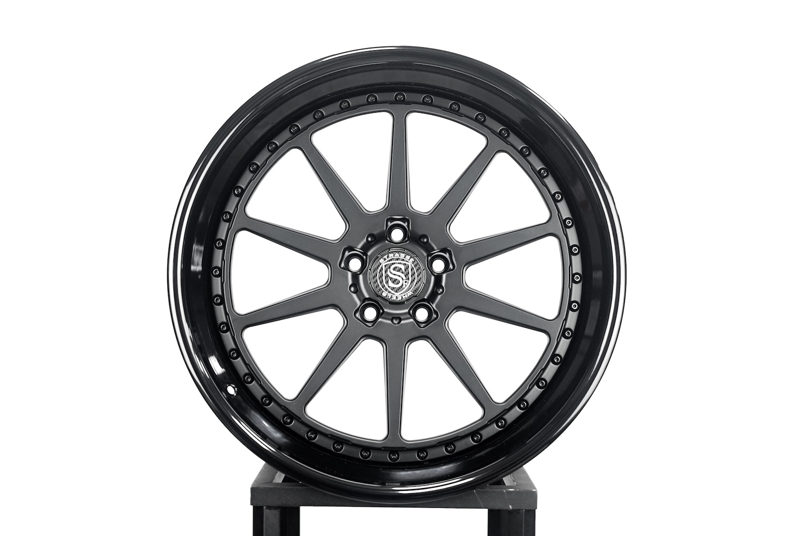 R10 Track Series - Satin Black & Gloss Black - Strasse Wheels